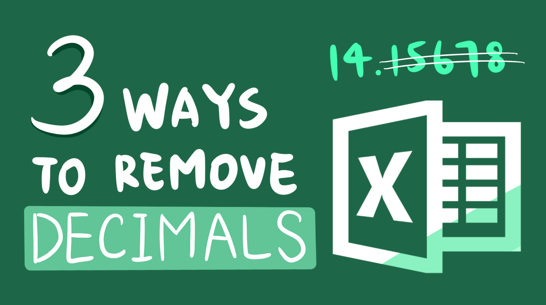 How To Remove Digits After Decimal In Excel? | Dollar Excel