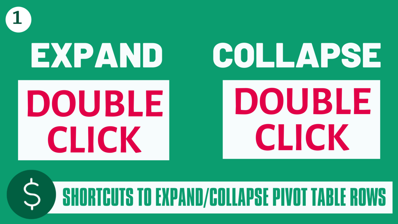 Shortcuts To Expand/Collapse Pivot Table Field In Excel | Dollar Excel