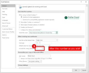 How To Change Default Number Of Sheets In Excel | Dollar Excel