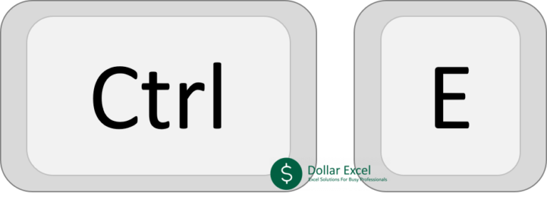 7 uses of Ctrl E – Best Excel shortcut Ever | Dollar Excel