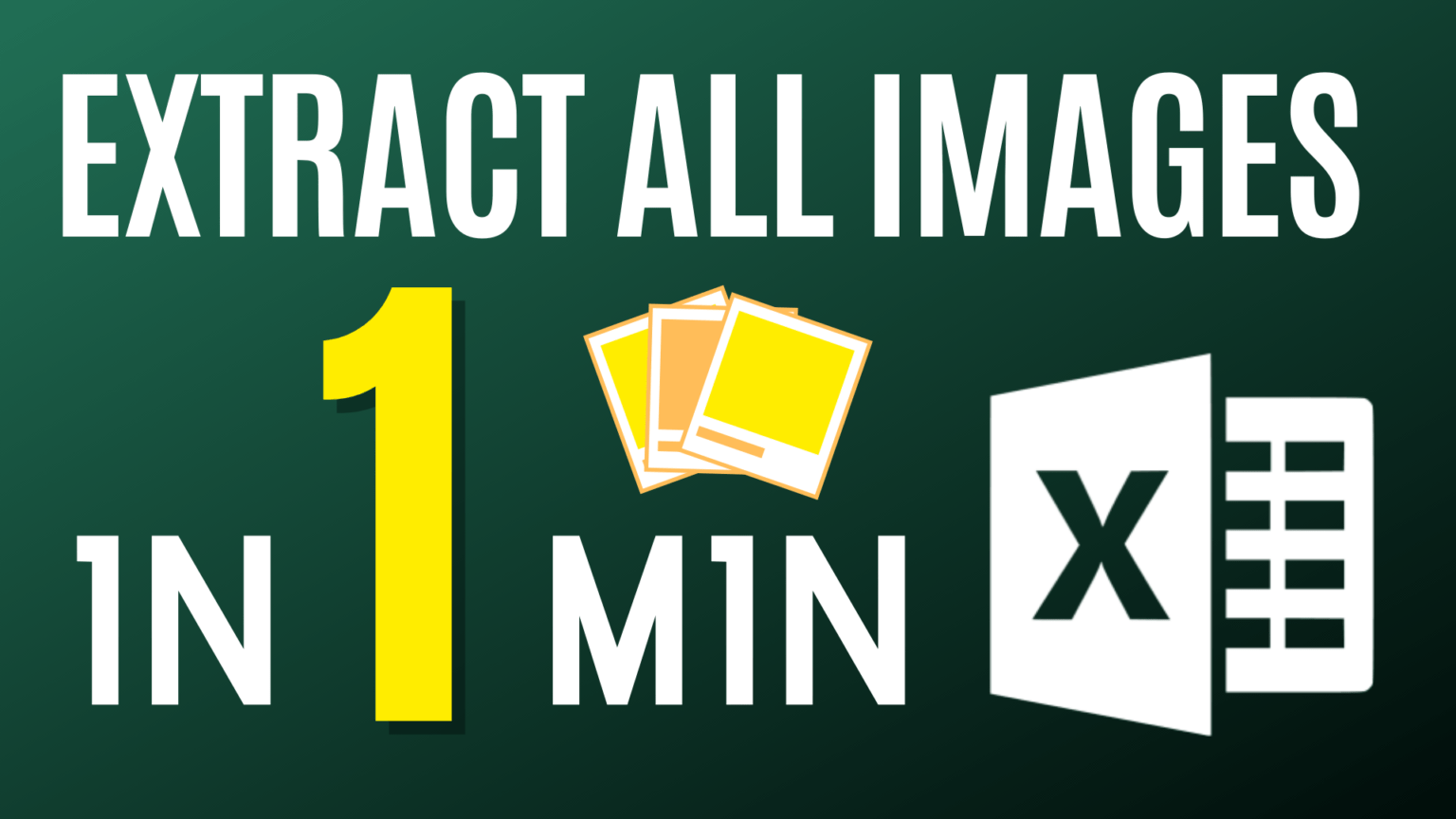 How To Extract Images From Excel In 1 Minute | Dollar Excel
