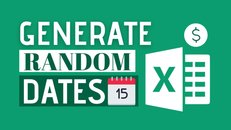 How to Generate Random Dates in Excel | Dollar Excel
