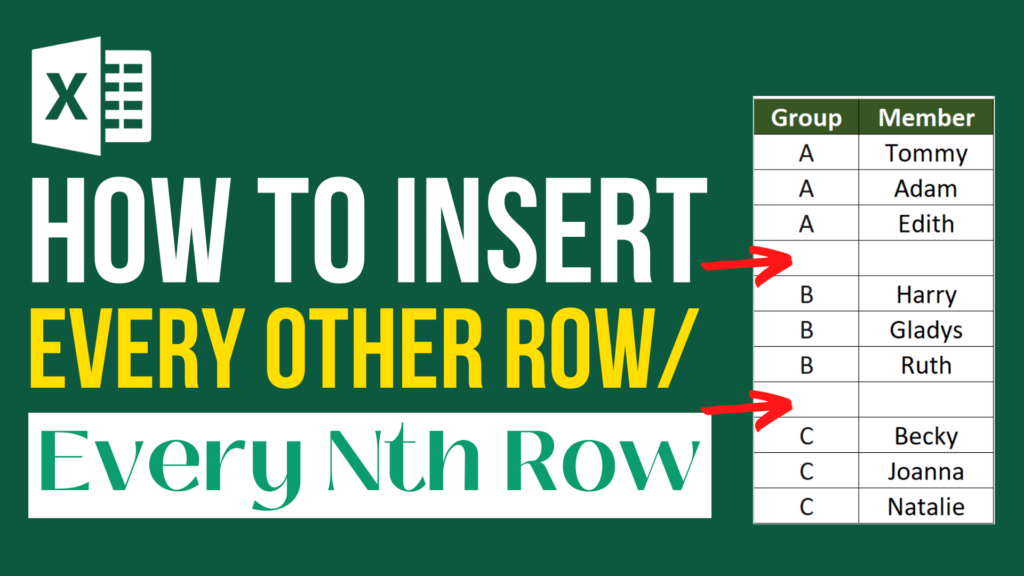 How to Insert Every Other Row or Every Nth Row |Dollar Excel