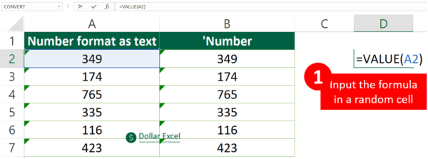 6 Ways To Converting Text To Number Quickly In Excel | Dollar Excel