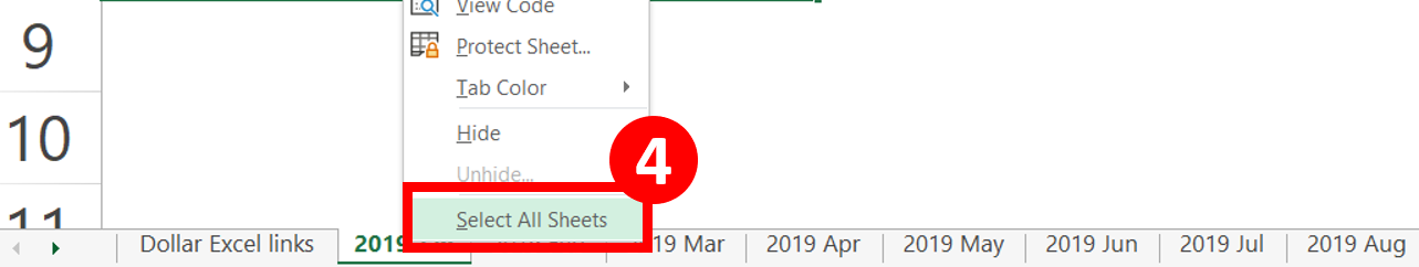 How To Select All Cells From All Worksheets | Dollar Excel