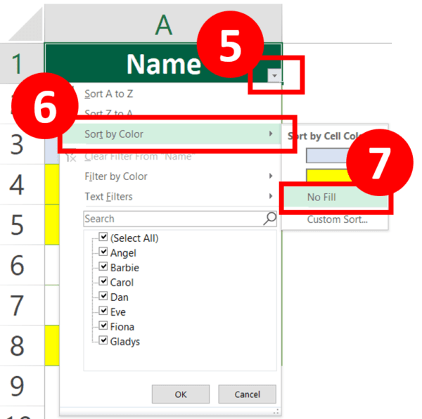 How to Select Cells with Colour (3 ways + VBA) | Dollar Excel