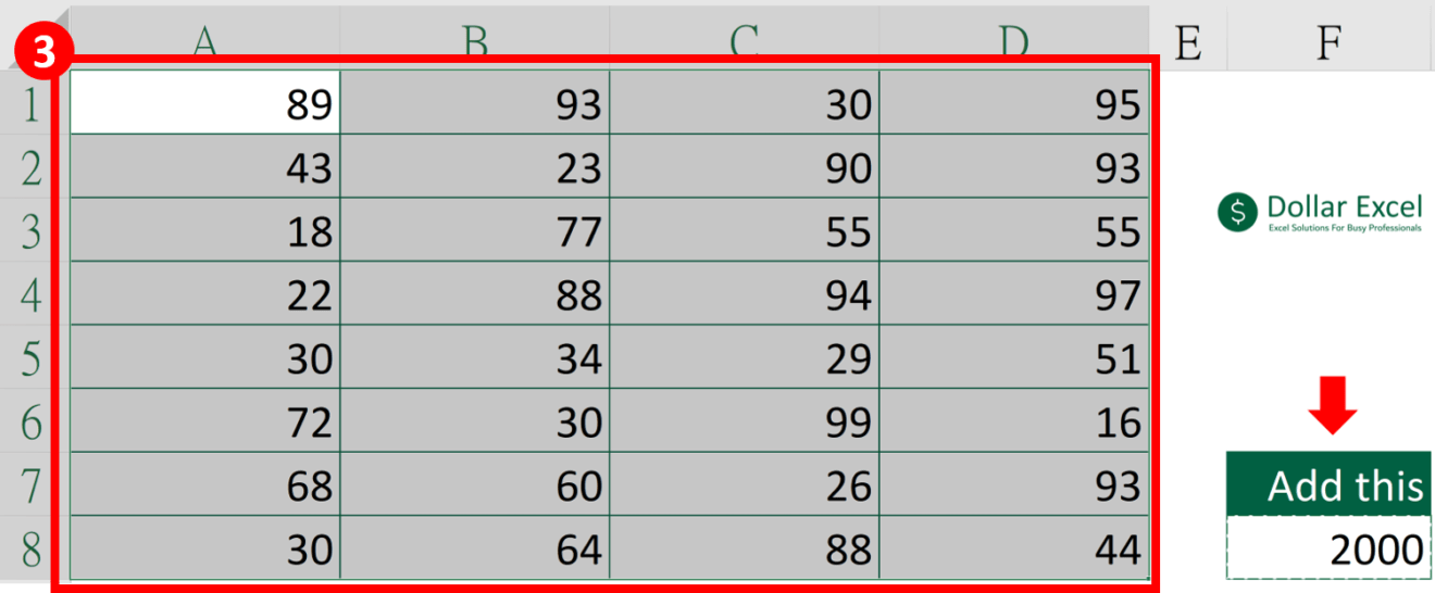 How to Add Value Directly to Existing Cells? | Dollar Excel