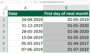 How to Get the First day of Next Month? | Dollar Excel