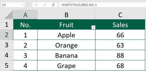 How To Apply Serial Number After Filter In Excel Dollar Excel