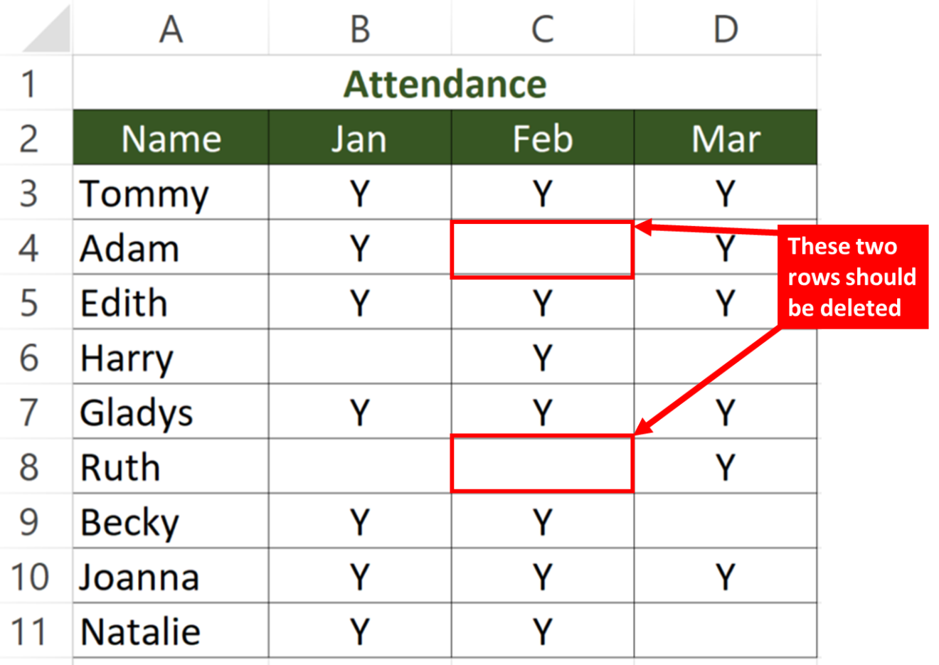 How To Delete Row If Cell In Certain Column Is Blank Excel