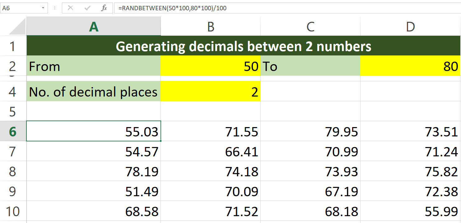 How to Generate Random Numbers with Decimals | Dollar Excel