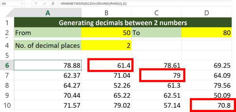 How to Generate Random Numbers with Decimals | Dollar Excel